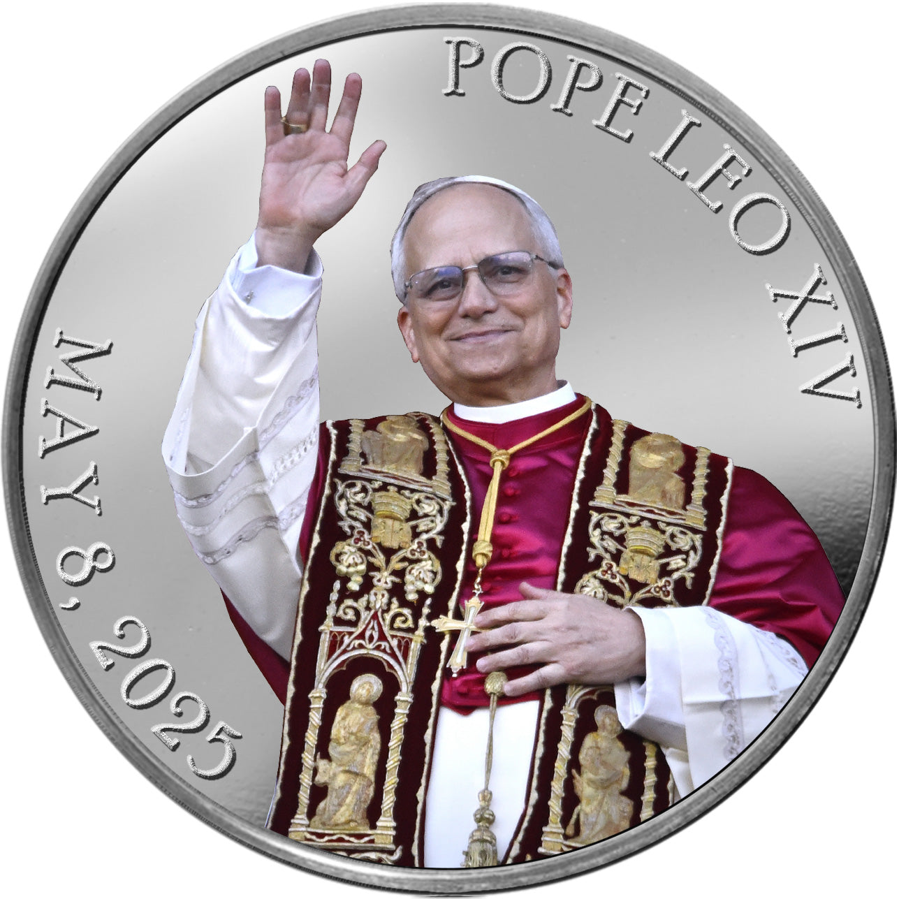 2025 POPE LEO XIV 2pc 4 OZ COLOR SET LTD 500